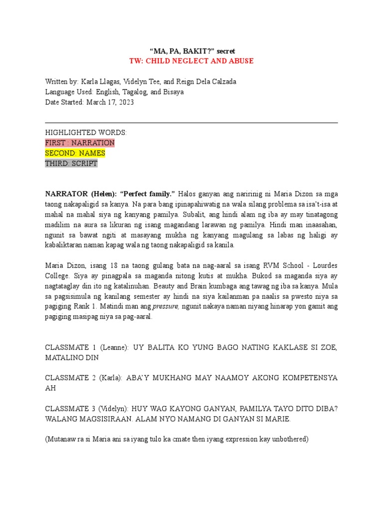 Roleplay Script | PDF