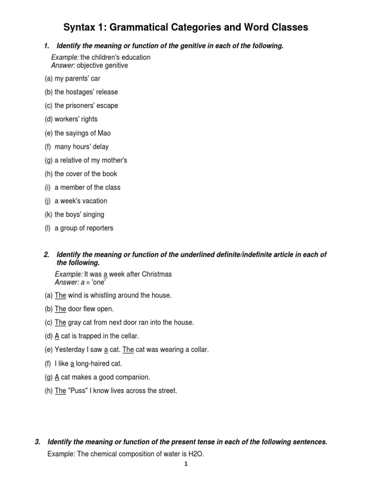 Grammatical Categories and Word Classes | PDF | Syntax | Morphology
