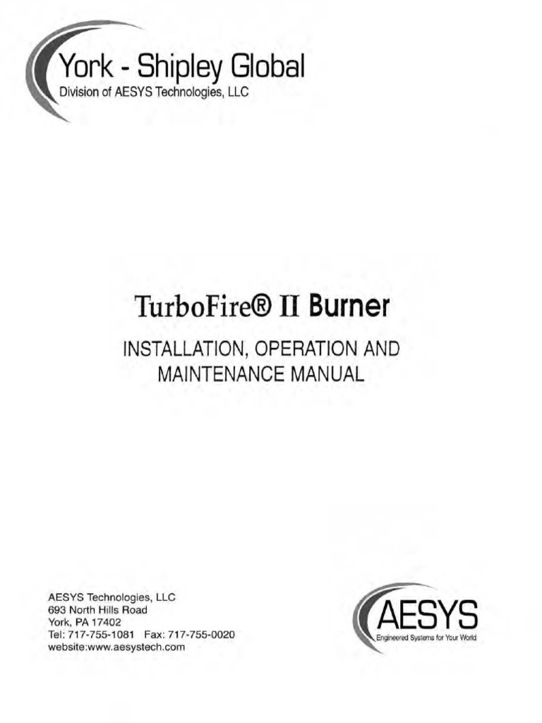 Burner - Ys - Turbofire II - Manual | PDF | Boiler | Mechanical Engineering