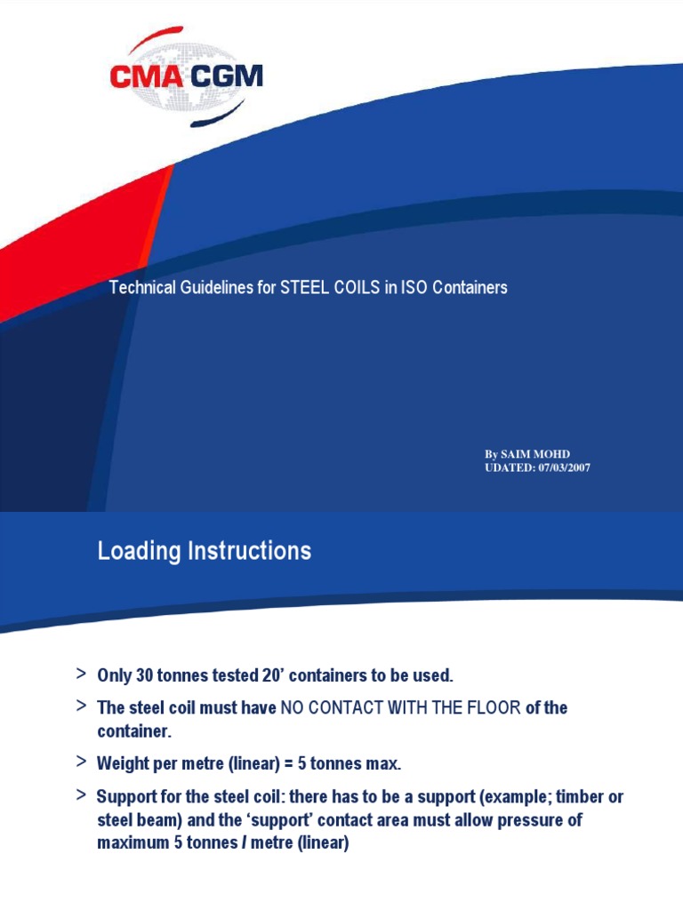 CMA RULE Steel Coils Update | PDF | Pallet