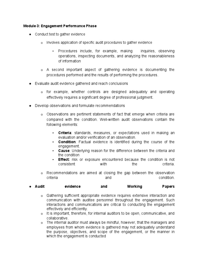 Module 3 Reviewer | PDF | Audit | Internal Audit