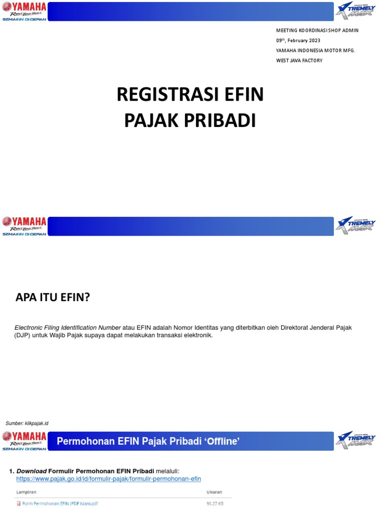 Registrasi Efin | PDF