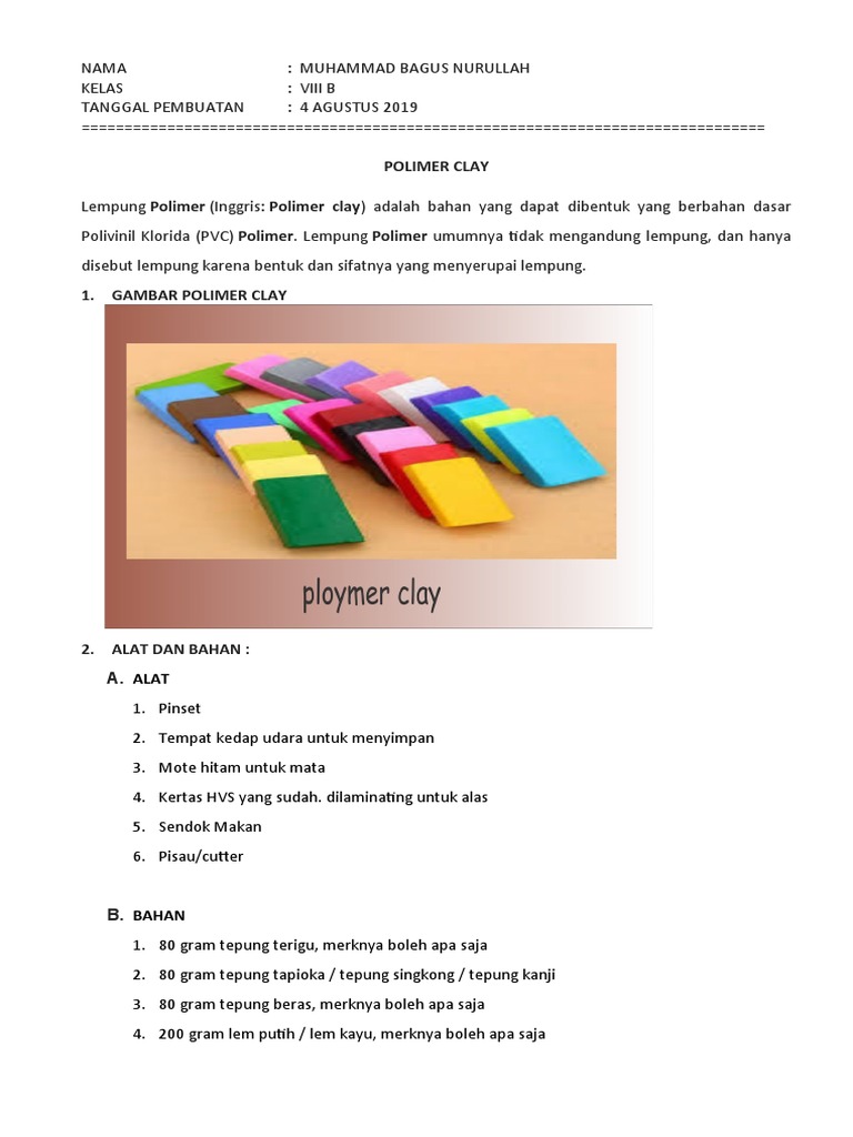 Tugas Bagus Polimer Clay | PDF