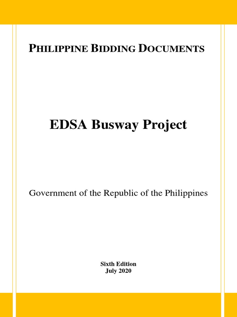 BID DOCS - EDSA Busway Project | PDF | Procurement | General Contractor