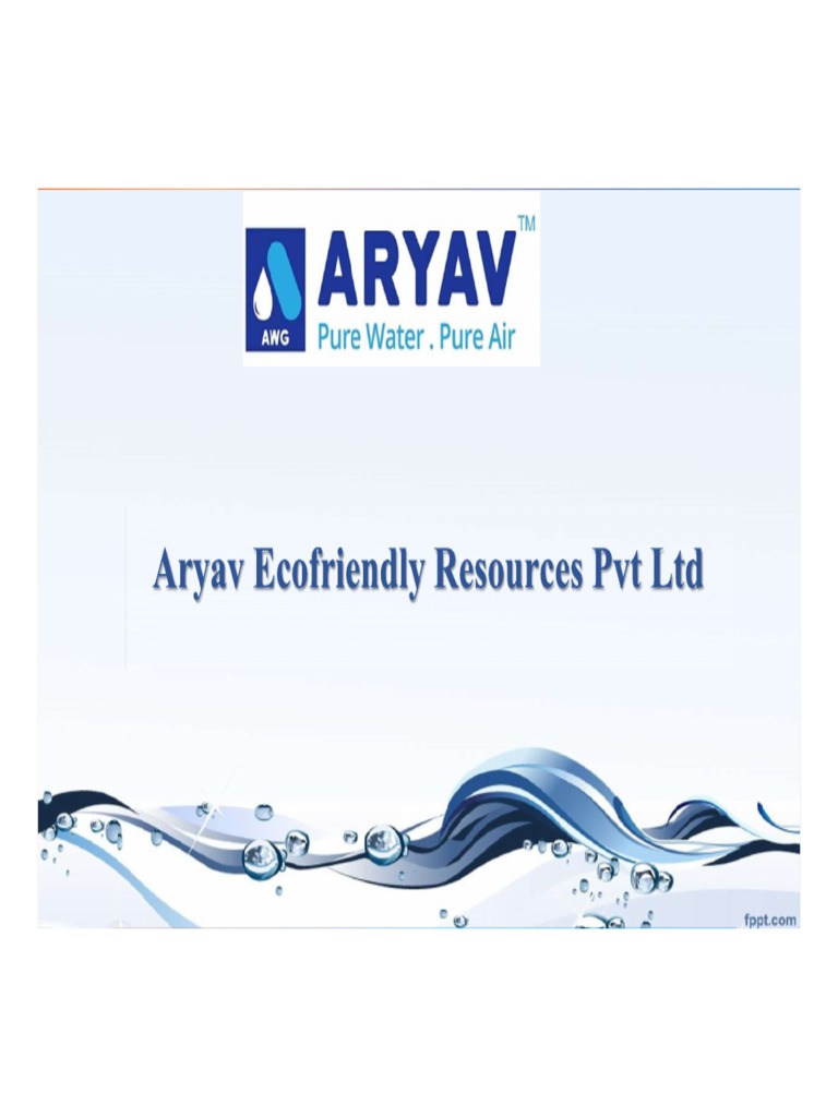 Aryav AWG Sustainable Water | PDF