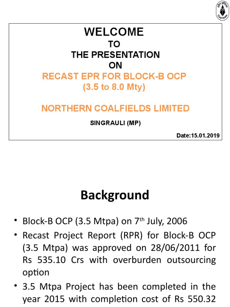 Recast Block-B - ESC - NCL Board 150119 Gorbi | PDF | Coal Mining ...