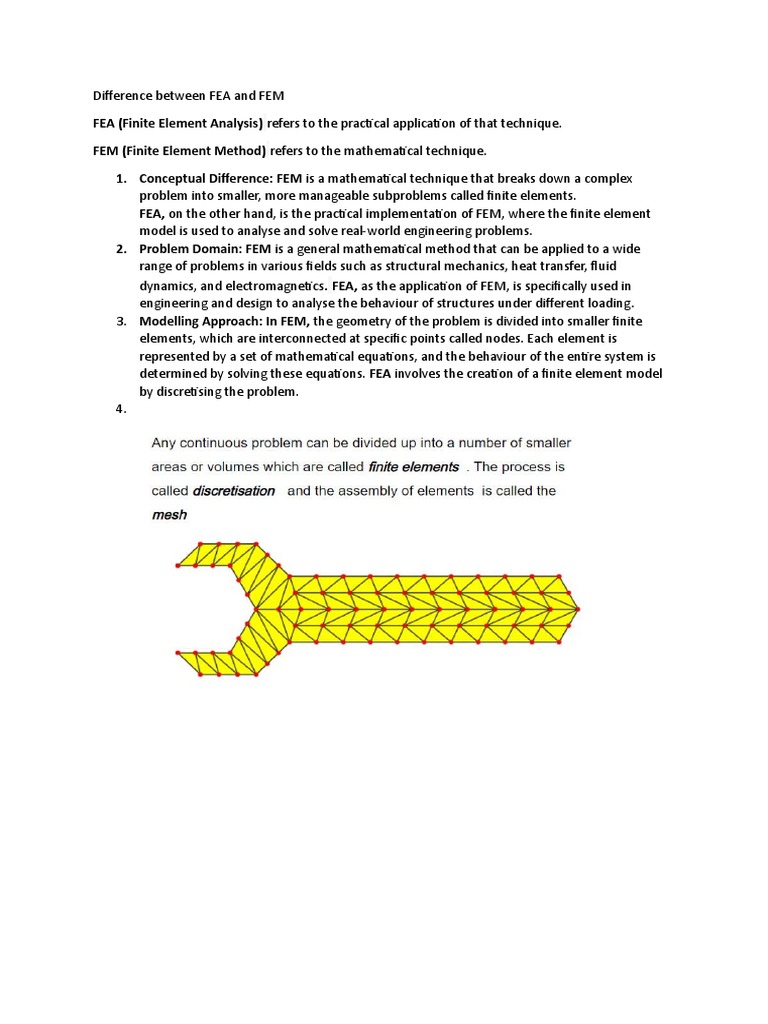 Difference Between FEA and FEM | PDF