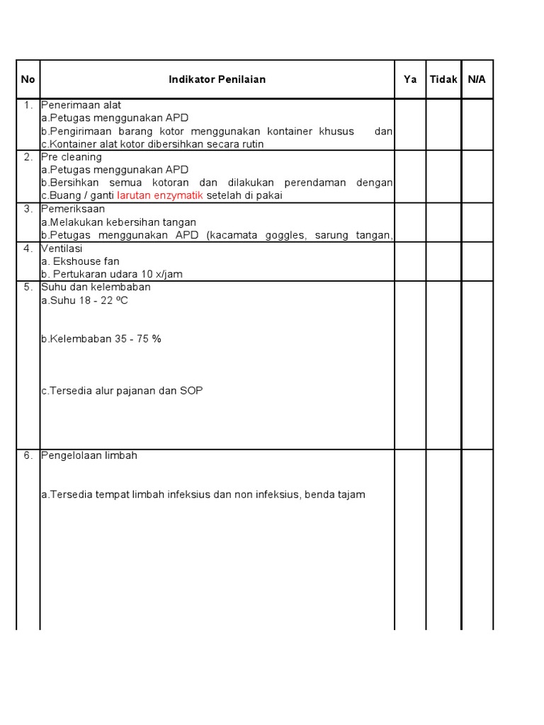 Ceklist CSSD 2-2-2023 | PDF