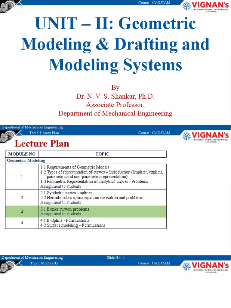 Module 3 | PDF | Spline (Mathematics) | Curve