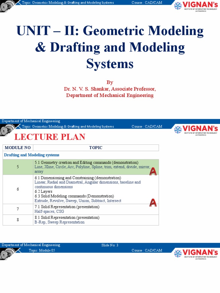 Module 5 | PDF | Computer Aided Design | Geometry