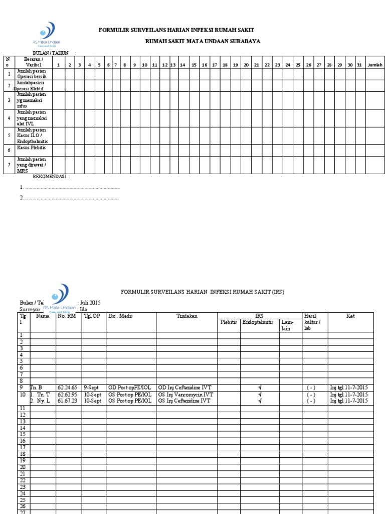 Daftar Tilik Pencegahan Dan Pengendalian Infeksi Di RS Mata Undaan | PDF Daftar Tilik Pencegahan Dan Pengendalian Infeksi Di RS Mata Undaan | PDF