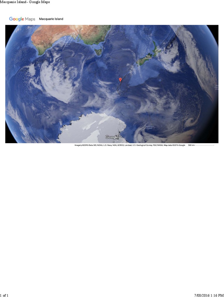 Macquarie Island - Google Maps | PDF