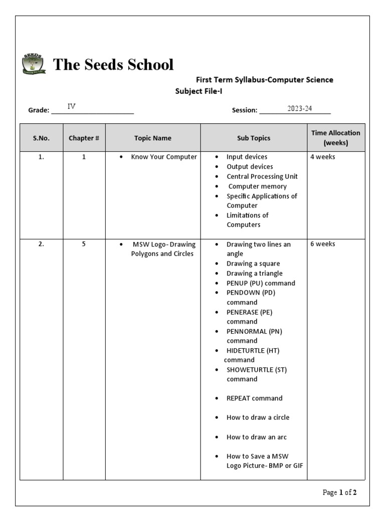 Computer Subject File 1 GRADE 4 | PDF | Office Equipment | Software