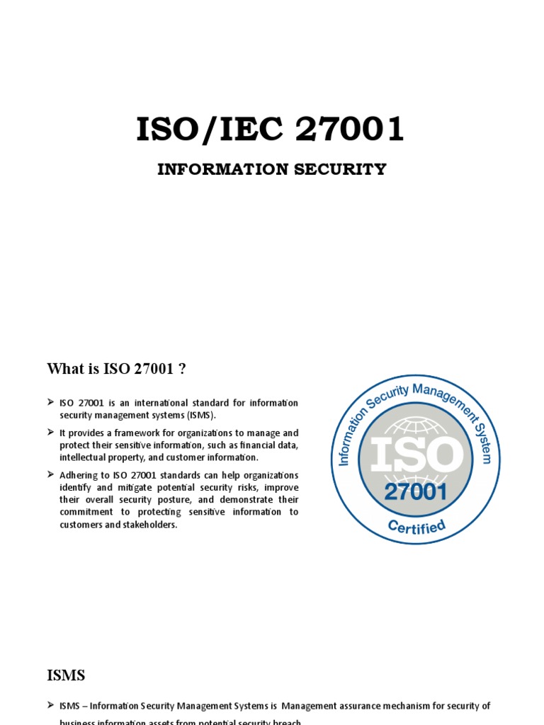 Iso 27001 | PDF | Information Security | Computing