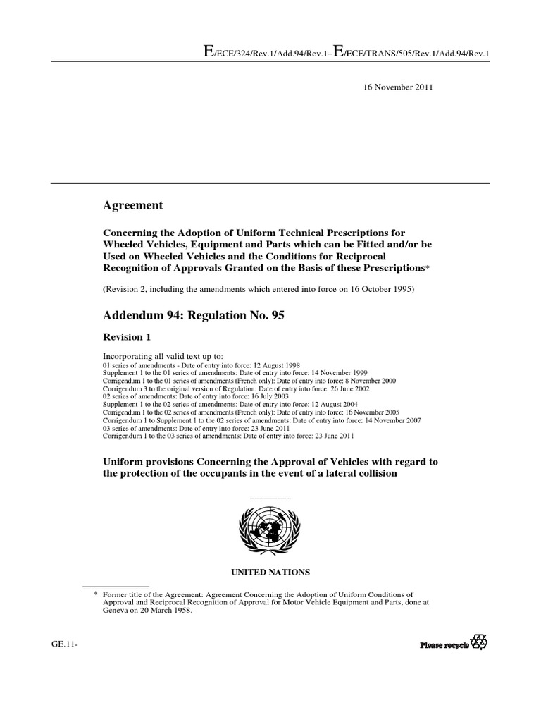 Vehicle Lateral Collision Standards | PDF | Direct Current | Electrical ...