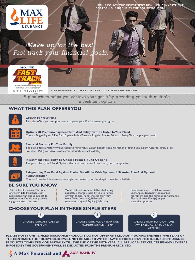 Max Life Fast Trak Super Leaflet | Download Free PDF | Insurance | Life ...