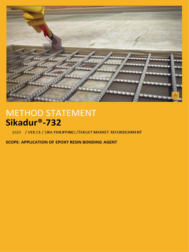 MS - Sikadur-732 (Application of Epoxy Bonding Agent) (Ver.01) | PDF | Concrete | Epoxy