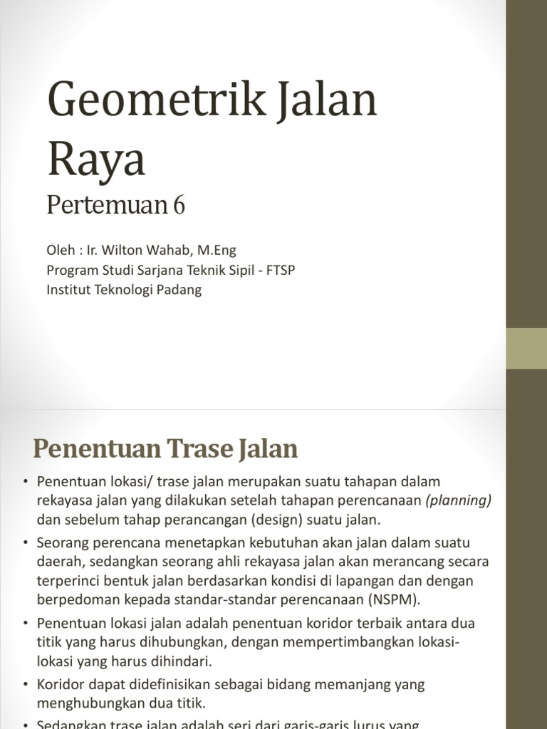 Penentuan Trase Jalan yang Efektif | PDF