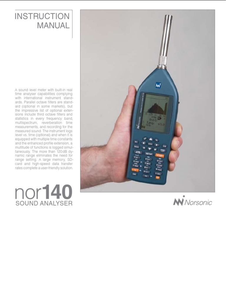 Nor-140 Instruction Manual - PTB | PDF | Sound | Acoustics