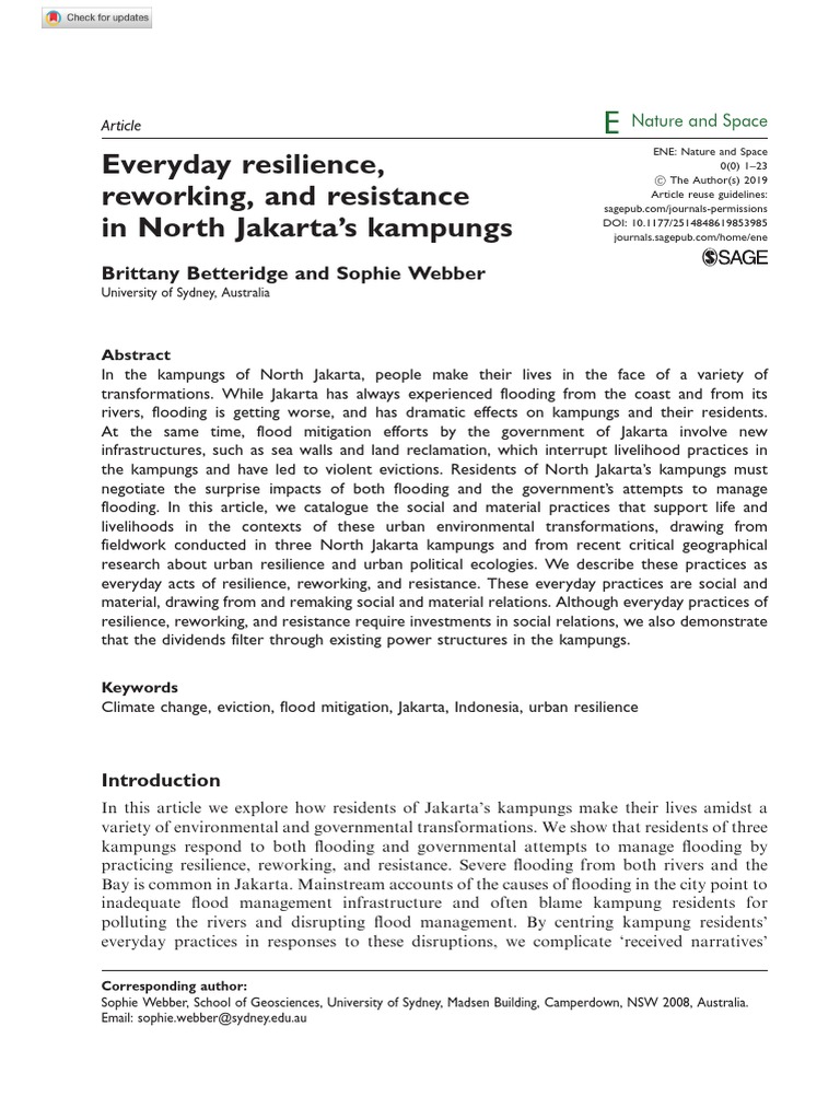 Betteridge 2019 | PDF | Ecological Resilience | Psychological Resilience