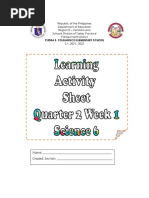 Grade 6 Q2 Science LAS | PDF | Human Body | Lung
