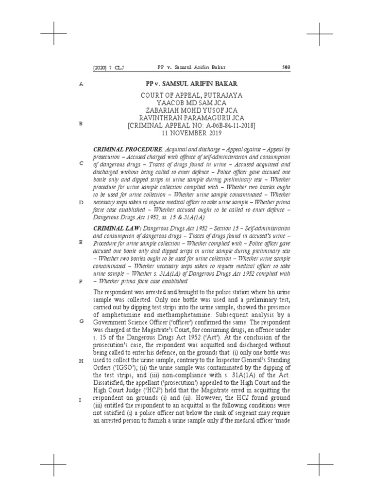 CLJ 2020 7 503 Maralib1 | PDF | Prosecutor | Acquittal