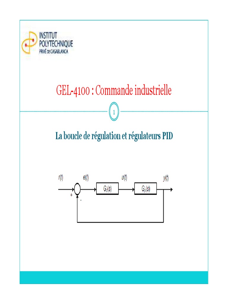 Cours 02 - La Boucle de Régulation Et Régulateurs PID | PDF | Électronique | Mathématiques appliqués