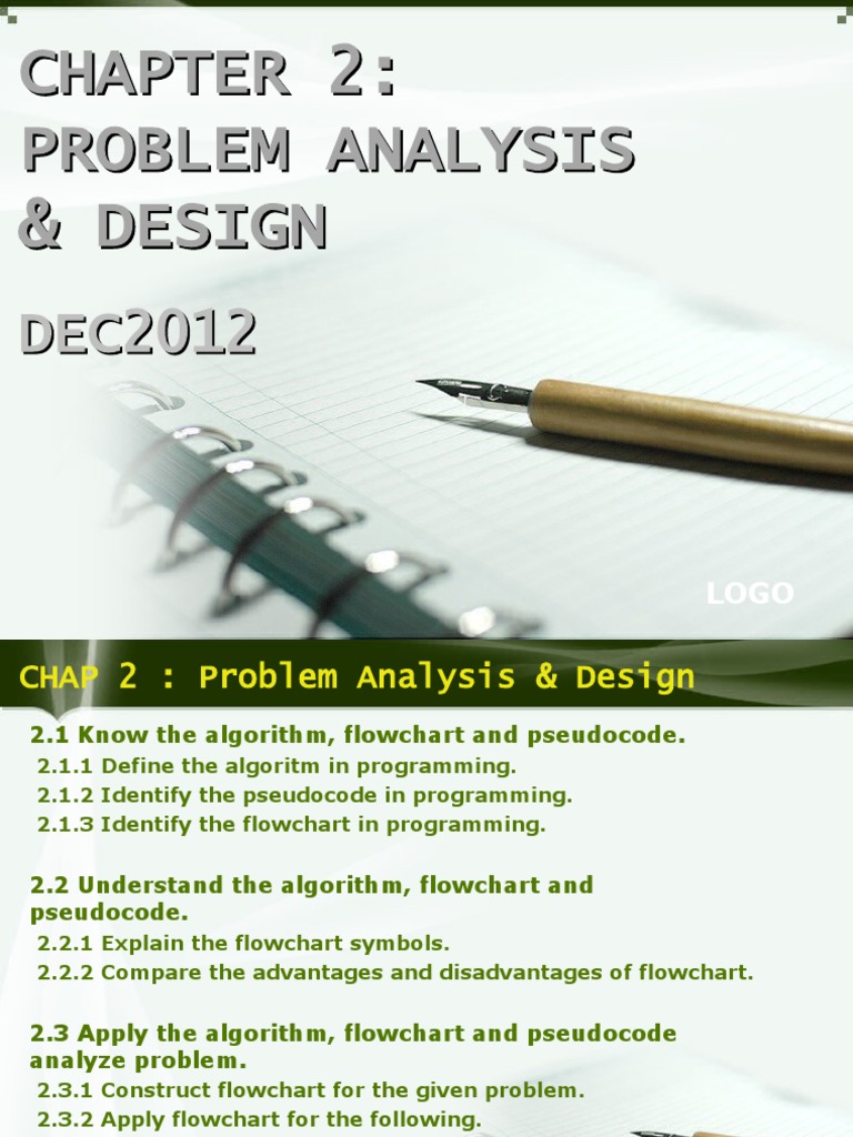 Chapter 2 Problem Analysis and Design | PDF | Algorithms | Computer Programming