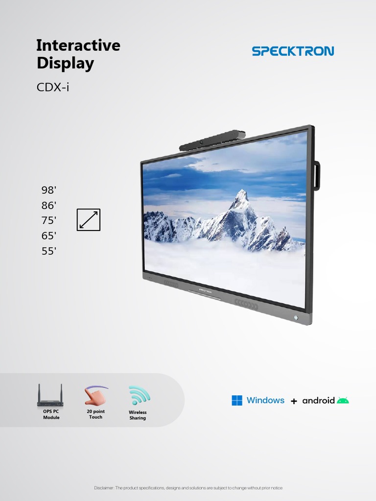 Specktron CDX-i Brochure | PDF | Microsoft Windows | Operating System