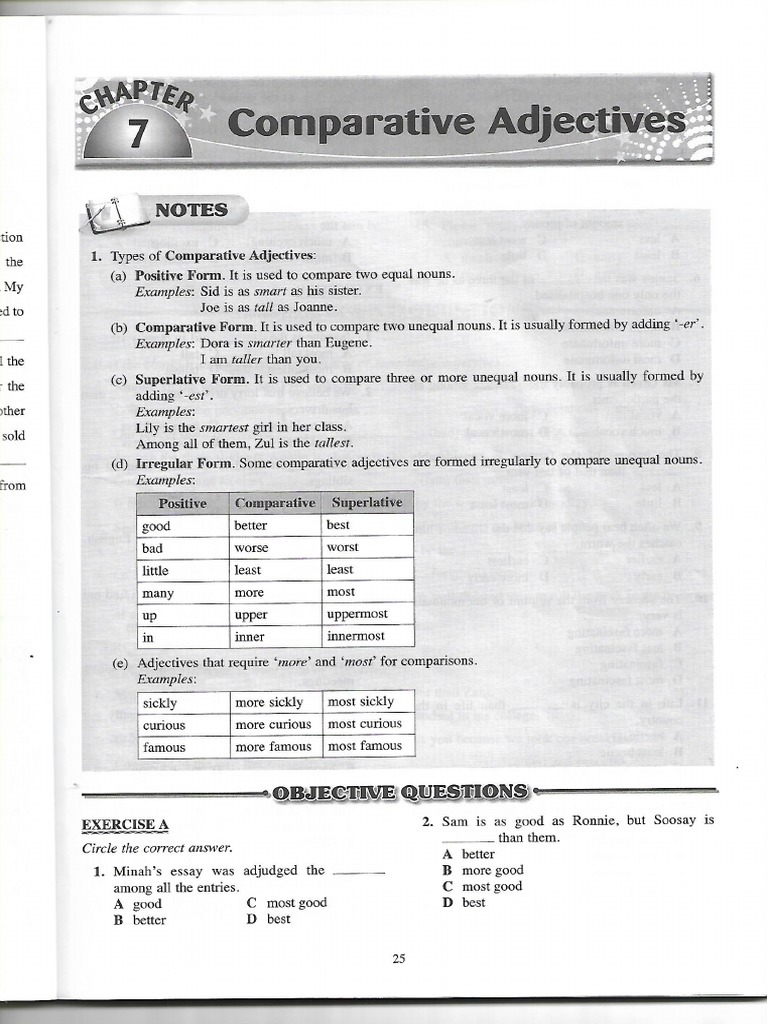 Chapter 7 Comparative Adjectives | PDF
