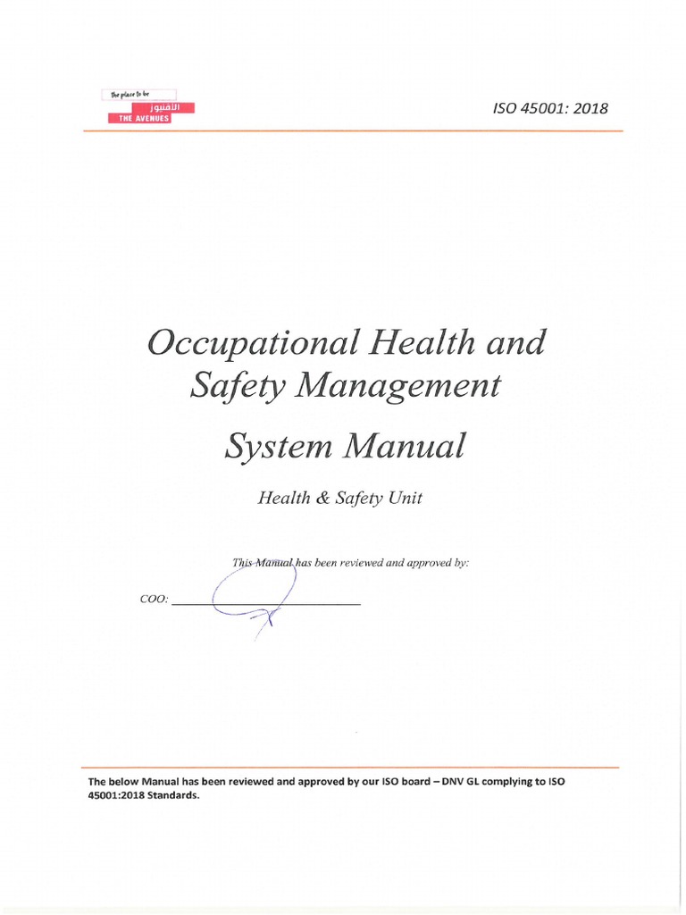 Oh S Management System Manual | PDF | Occupational Safety And Health | Risk