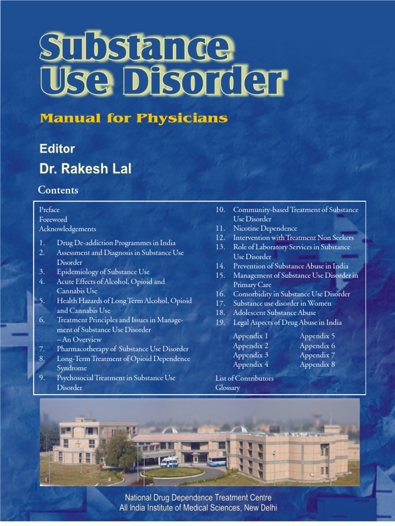 Substance Use Disorder Manual For Physicians Pdf Substance Use