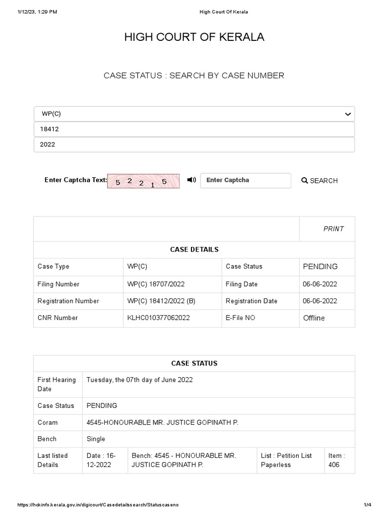 High Court of Kerala | PDF | The Honourable | Judiciaries