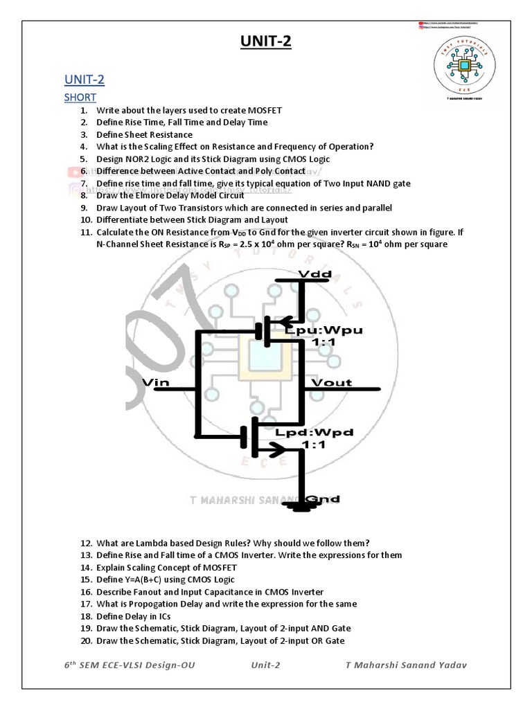 Assignment 2 Unit 2 | PDF | Logic Gate | Mosfet