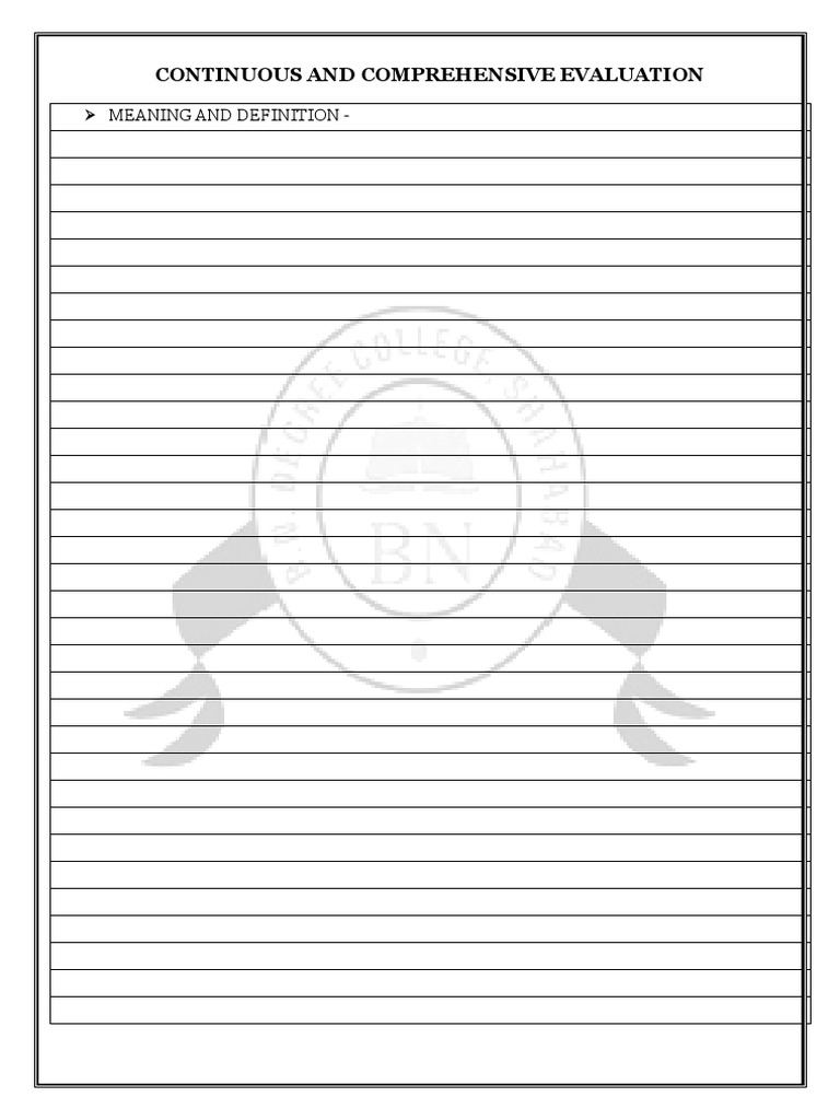 Continuous and Comprehensive Evaluation | PDF | Cognition | Learning