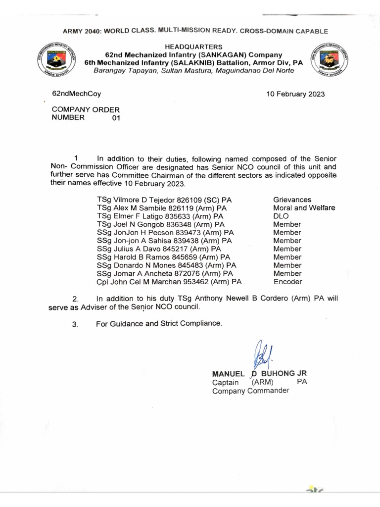 Nco Council | PDF