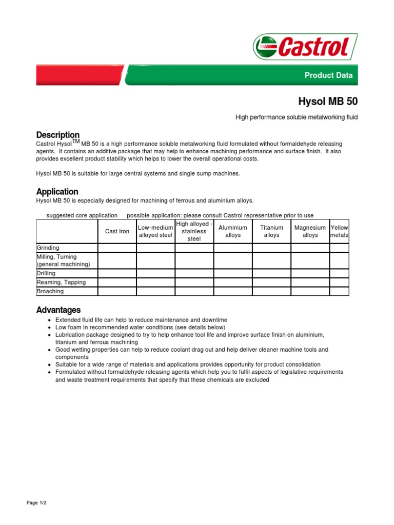 Hysol MB 50 | PDF | Alloy | Building Materials