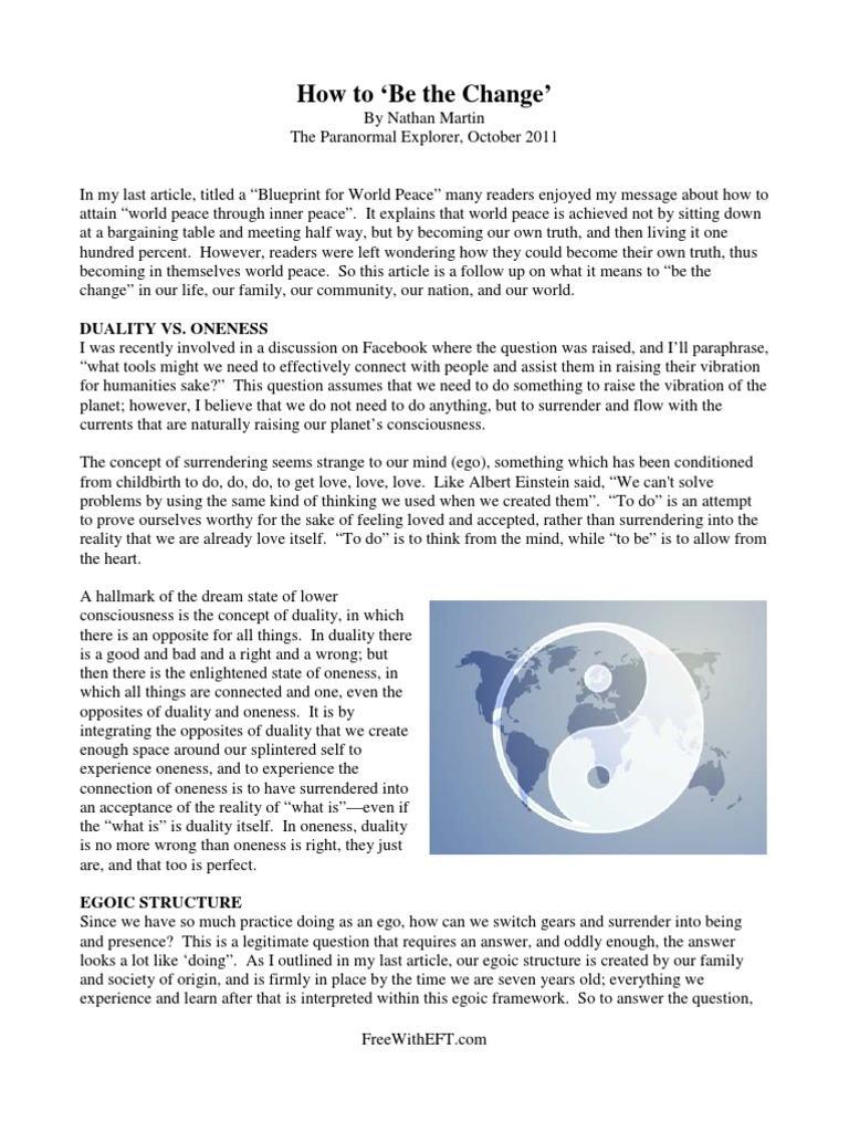 Surrendering to Inner Peace | PDF | Dualism | Truth
