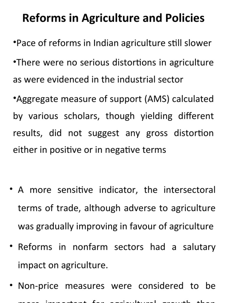 Agricultural Reforms | PDF | Agriculture | Economies