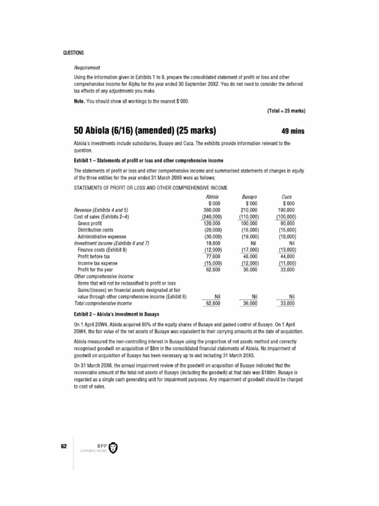 BPP Practice 81-160 | PDF