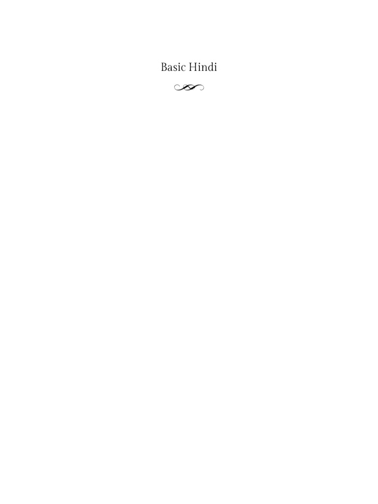 Basic Hindi 1681848781 | PDF | Verb | Grammatical Tense