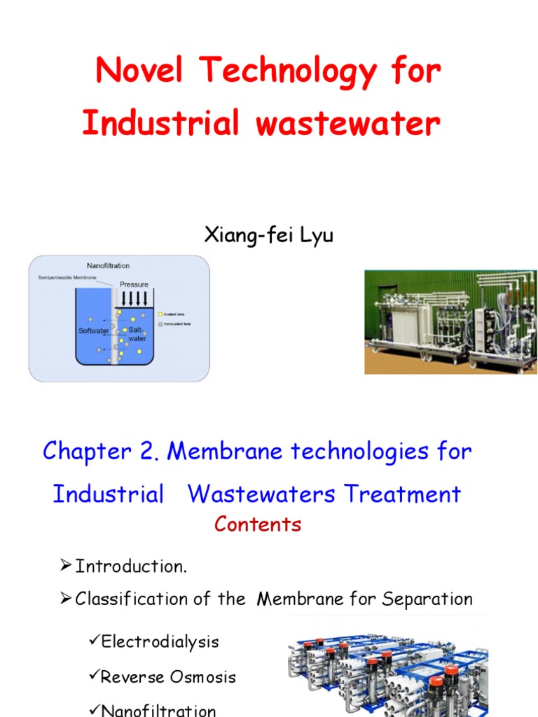 Chapter 2. Membrane Technologies For Industrial Wastewaters Treatment ...