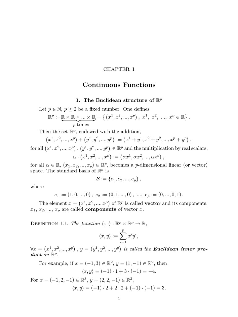 Mathematical Analysis - Continuous Functions | PDF | Limit (Mathematics) | Sequence