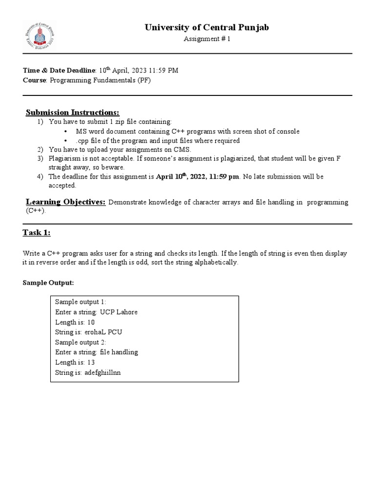 Assignment | PDF | String (Computer Science) | Text File Assignment | PDF | String (Computer Science) | Text File