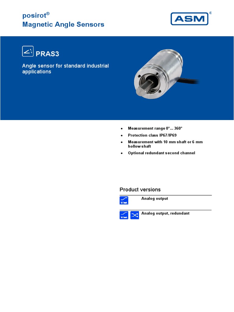 ASM PRAS3 Analog | PDF | Electrical Connector | Sensor