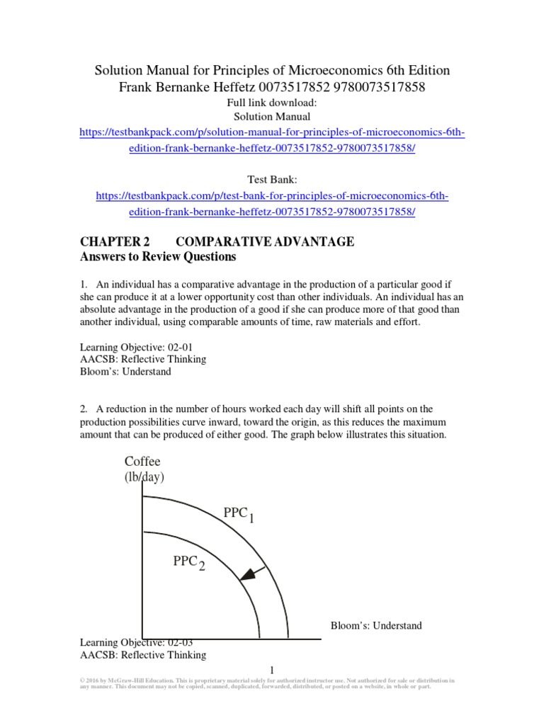 Principles of Microeconomics 6th Edition Frank Bernanke Heffetz ...