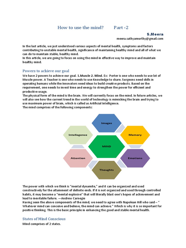 Using Mind 2 | PDF | Mind | Thought