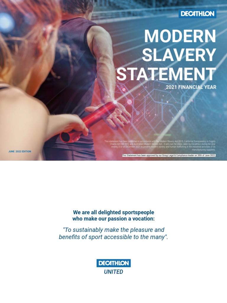 2021 Decathlon Modern Slavery Statement | PDF | Supply Chain ...