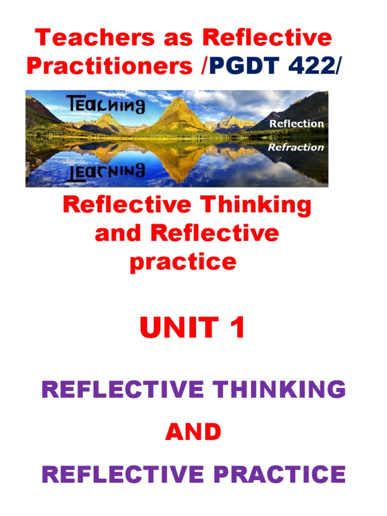 Reflective Teaching for Educators | PDF | Thought | Critical Thinking