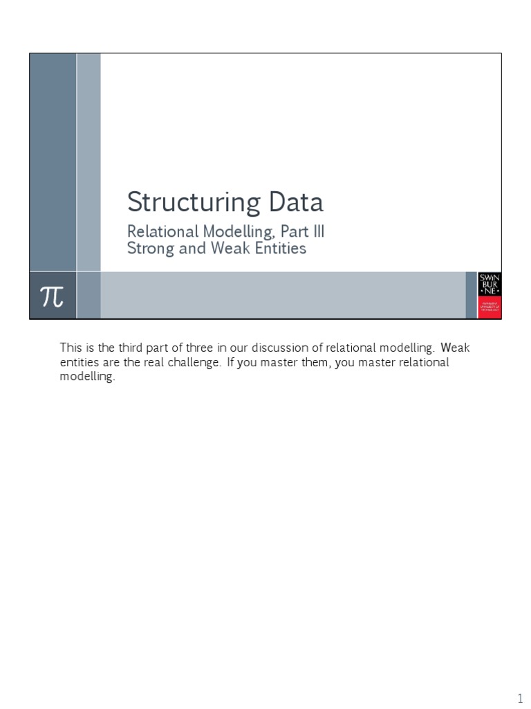 4 Strong and Weak Entities | PDF | Relational Database | Information Technology Management